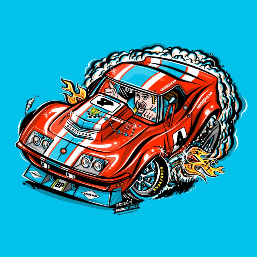 1968 Corvette L88 Race Car Unisex short sleeve t-shirt | Hot Rod Cartoon